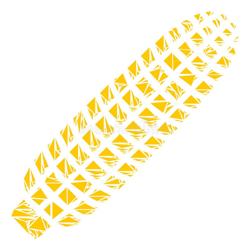Corn Mosaic of Triangles stock vector. Illustration of natural - 119923790