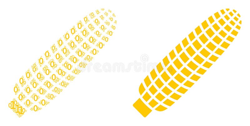 Corn Composition of Binary Digits Stock Vector - Illustration of binary ...