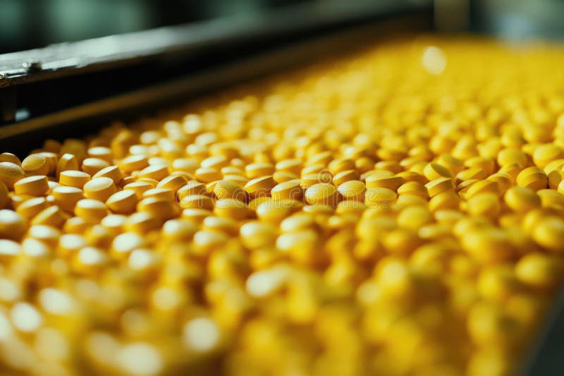 Corn on Conveyor Belt stock image. Image of farming - 381238211