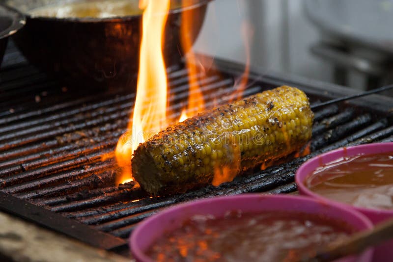Corn stock photo. Image of fire, corn, delicious, grilling - 40928648
