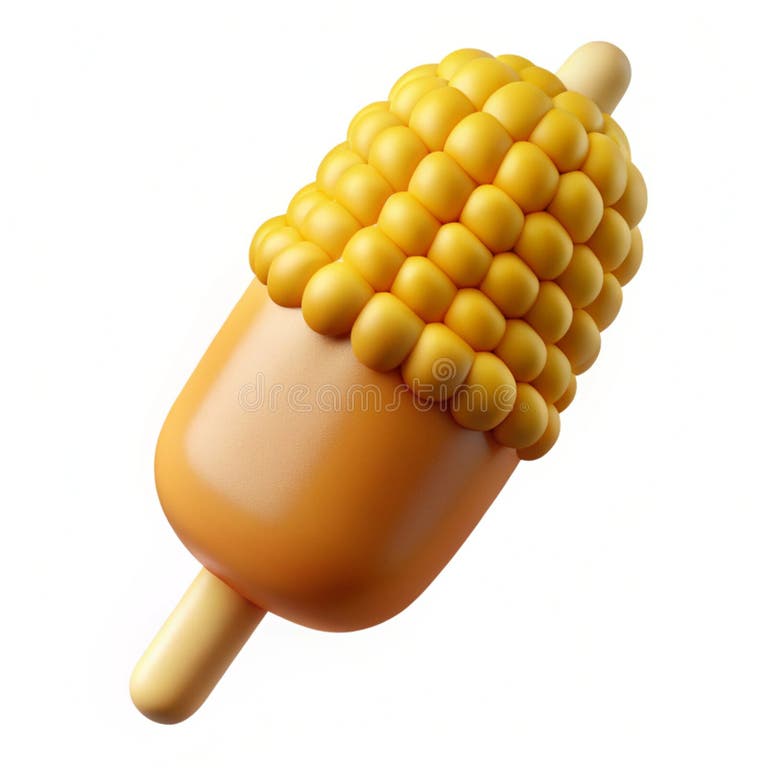 Corn Dog 3D Icon stock illustration. Illustration of fast - 360717394