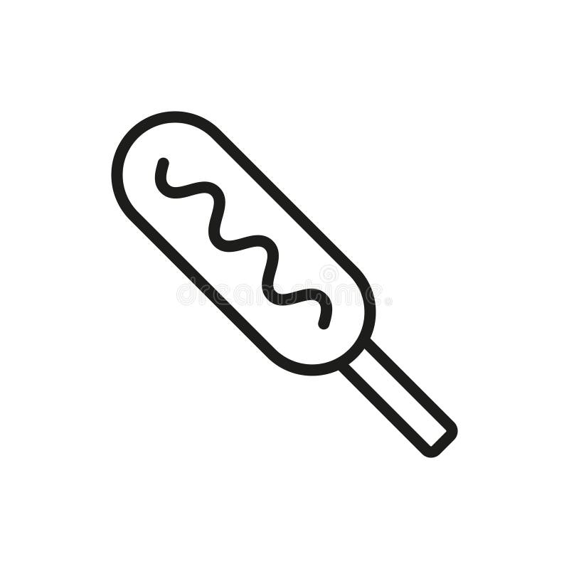Corn Dog Food Beverage Icon Vector Basic Design Simple and Modern Stock Vector - Illustration of ...