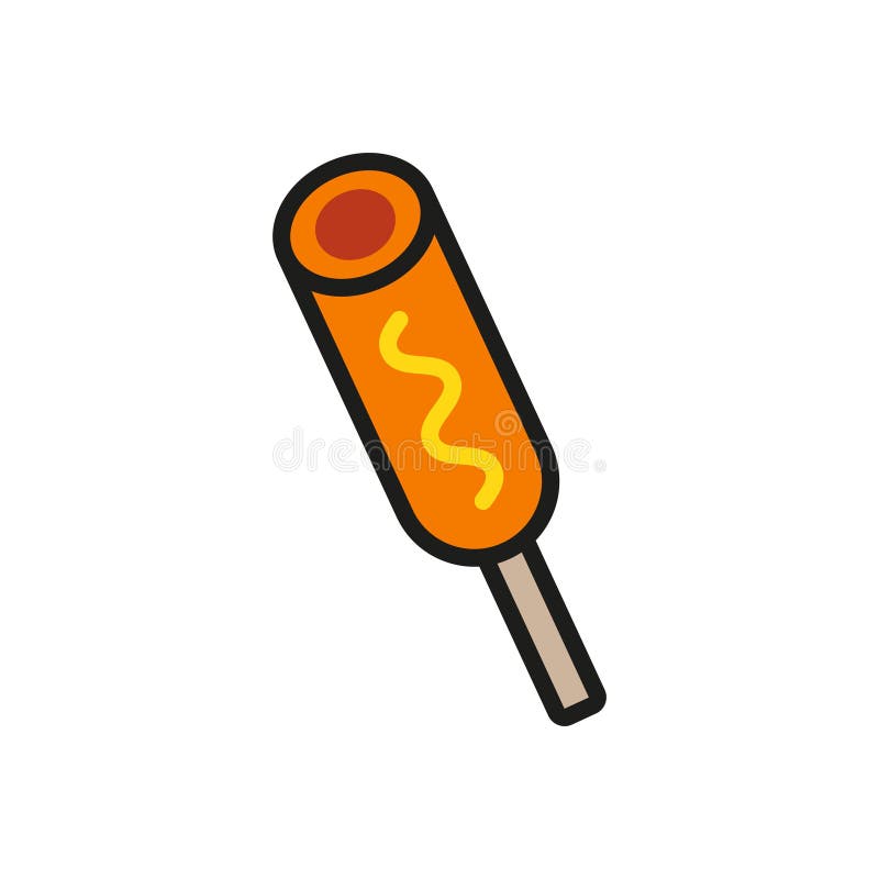 Corn Dog Food Beverage Icon Vector Basic Design Simple and Modern Stock Vector - Illustration of ...