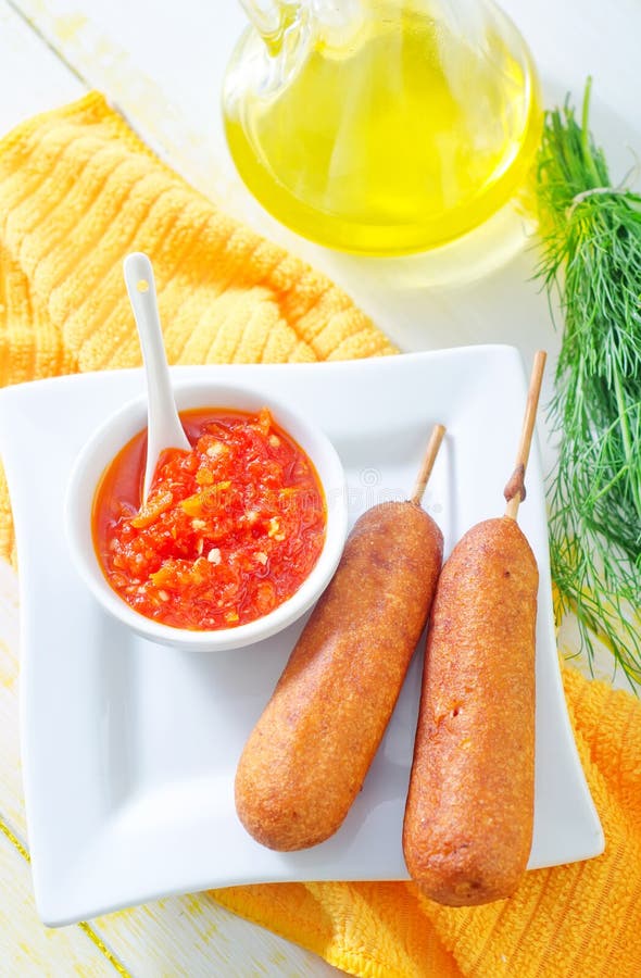 Corn dogs stock image. Image of fast, american, dogs - 40241011