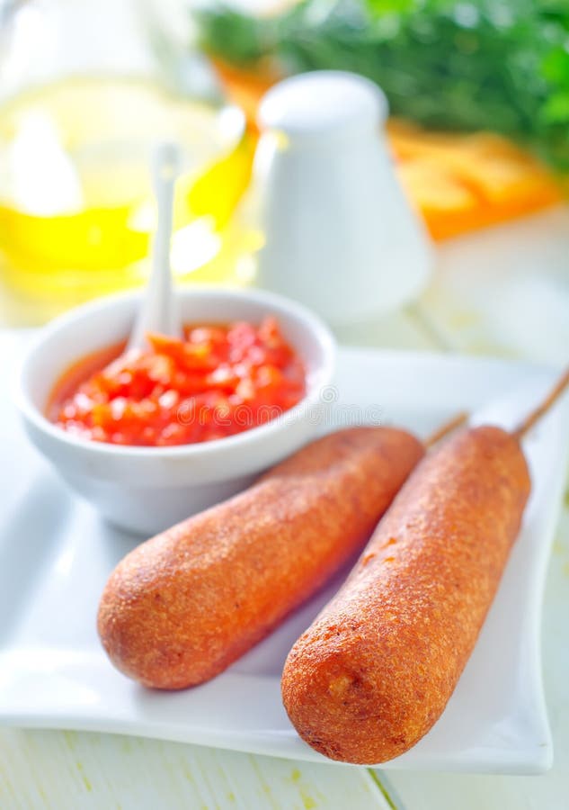 Corn dogs stock photo. Image of corn, brown, breaded - 40240776