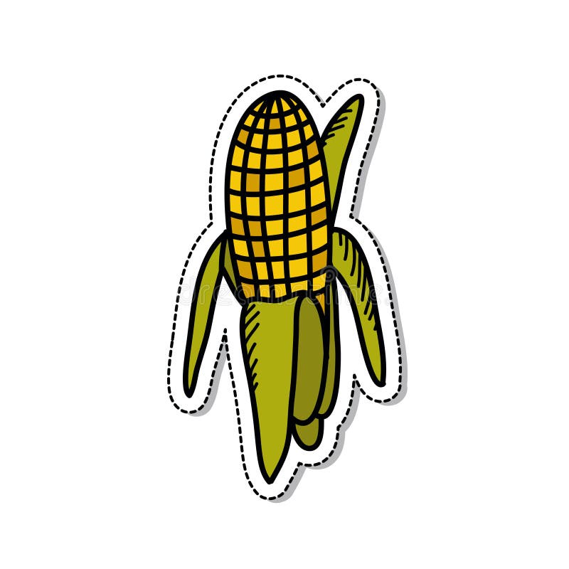 Pop Corn Doodle Icon, Vector Illustration Stock Illustration ...