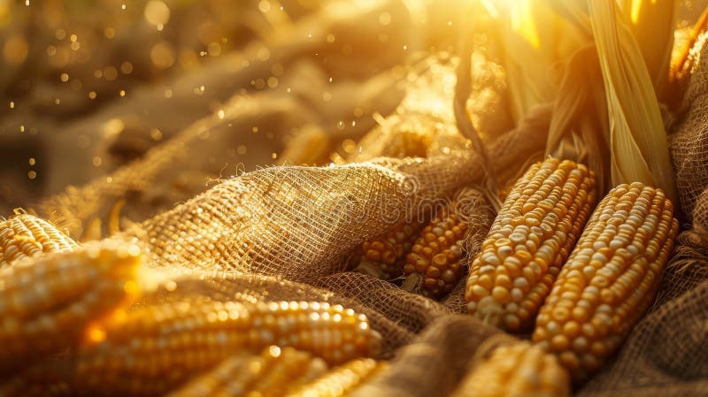 Corn Drying in the Summer Sun Stock Image - Image of nature, maize ...
