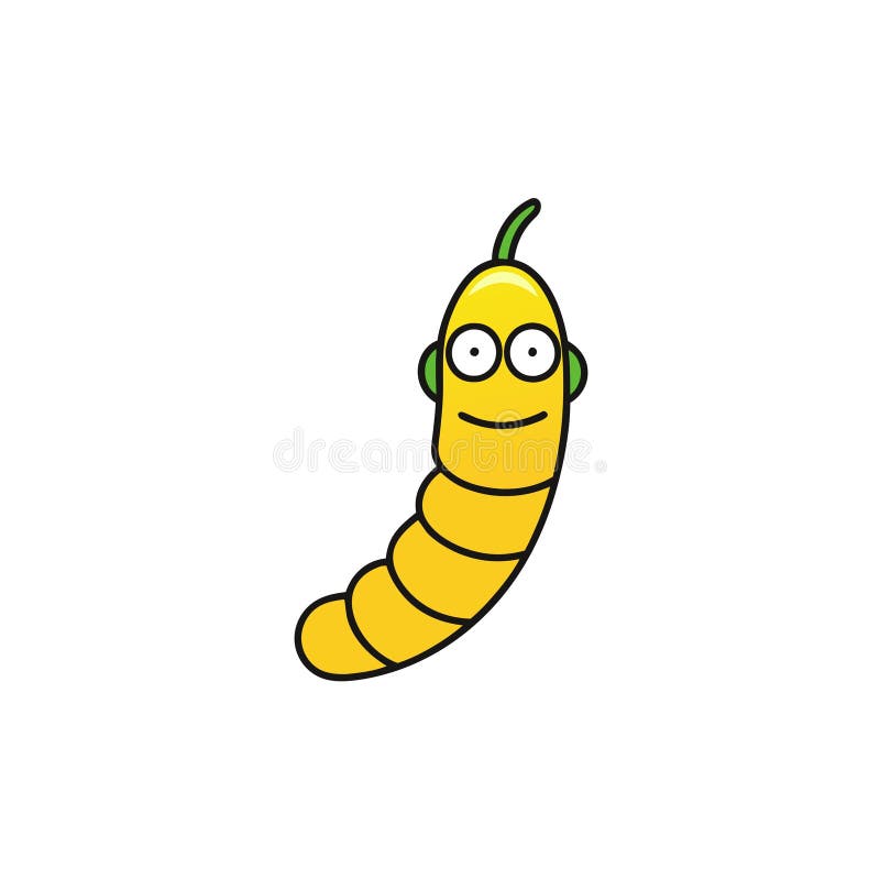 Corn Earworm Worm Knocks Icon Vector Stock Vector - Illustration of ...