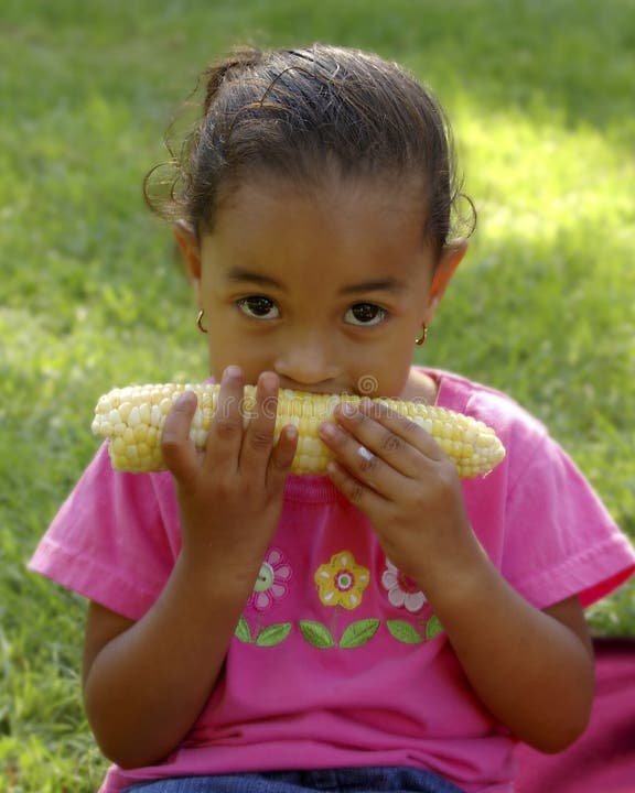 Corn Eater stock image. Image of people, picnic, fall - 1524763