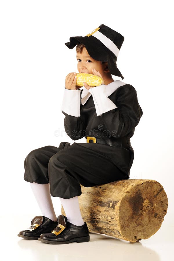 Corn-Eating Pilgrim stock image. Image of stocking, history - 21520089
