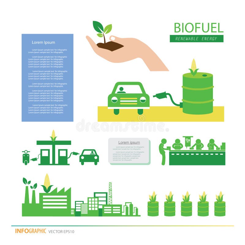 Corn Ethanol Biofuel Vector Icon. Alternative Environmental Friendly ...