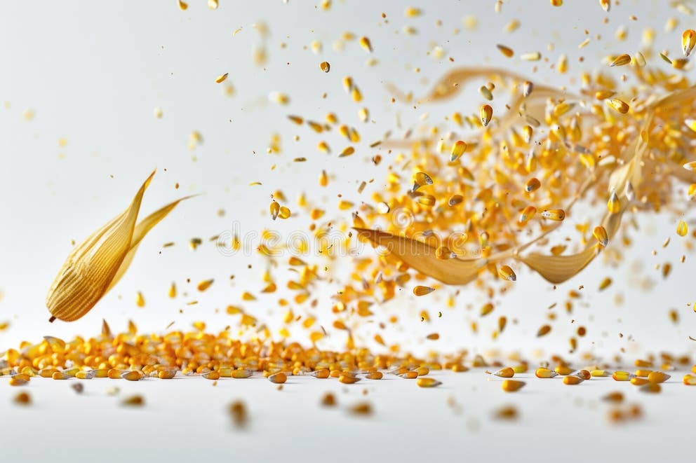 Corn Falling from Stalks in Slow Motion Stock Photo - Image of rustic ...