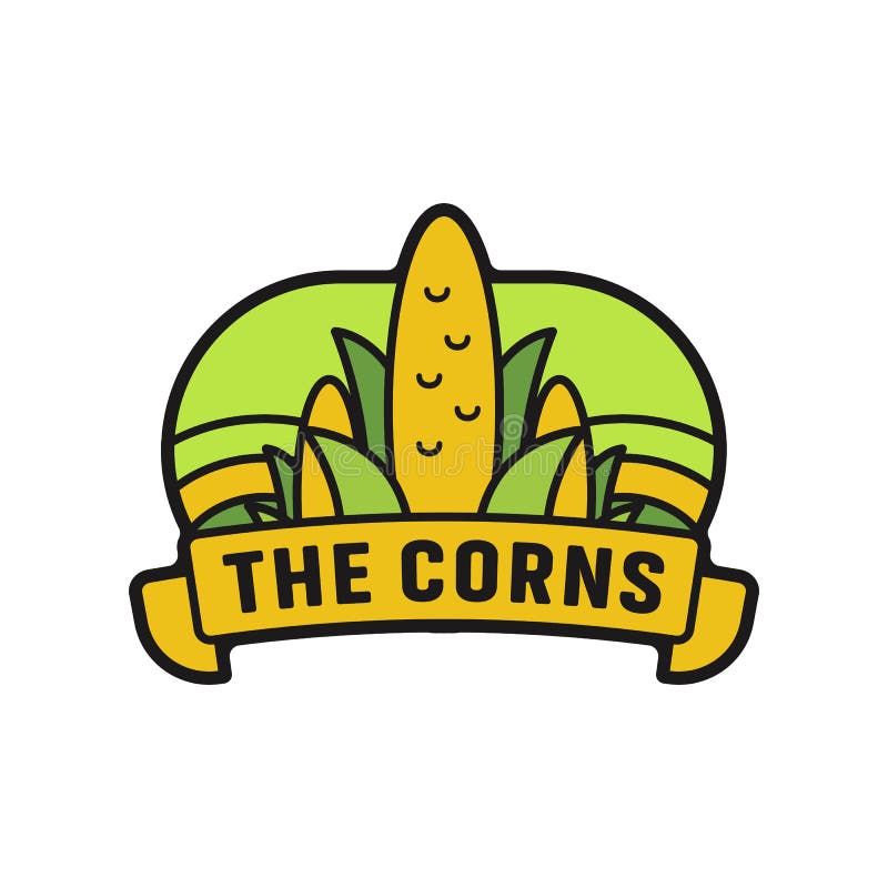 Yellow Corn King Logo Icon Symbol Simple with Gold Corwn and Black ...