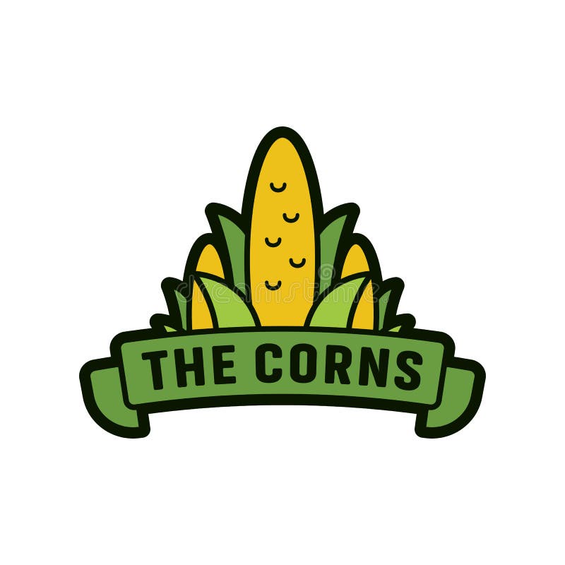 Yellow Corn King Logo Icon Symbol Simple with Gold Corwn and Black ...
