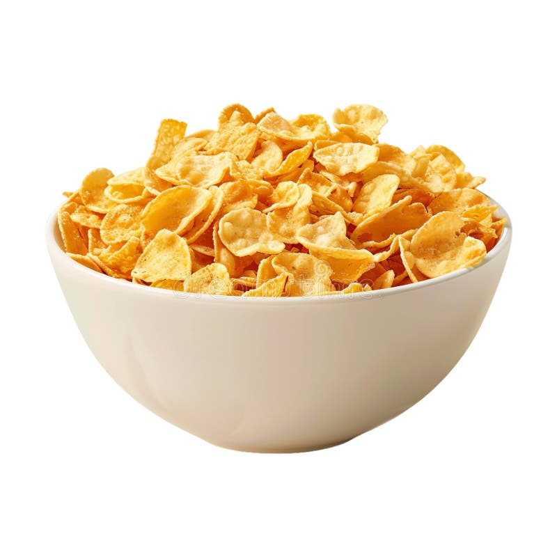 Corn Flakes in Bowl on Transparent Background - Ai Generated Stock ...
