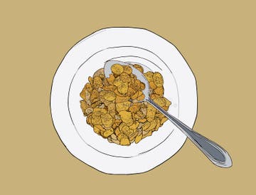 Corn Flakes Cereal ,sketch Vector. Stock Vector - Illustration of meal ...