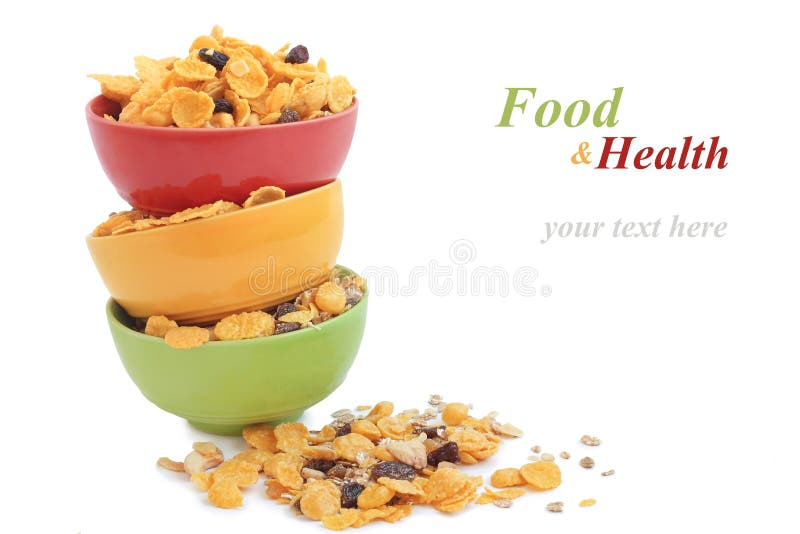 Golden cornflakes stock image. Image of dieting, domestic - 26567755