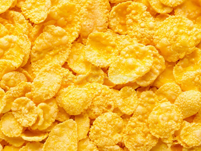 Corn Flakes in the Form of a Close Up Stock Image - Image of meal ...