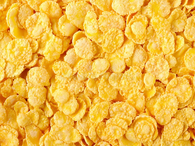Corn Flakes in the Form of a Close Up Stock Image - Image of tasty ...