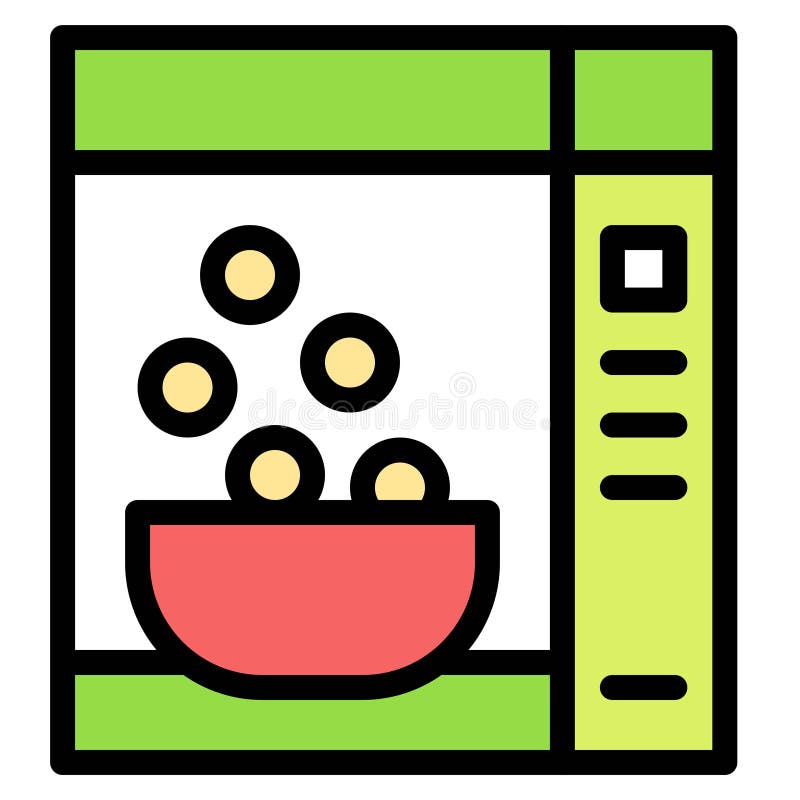 Corn Flakes Icon, Supermarket and Shopping Mall Related Vector Stock ...