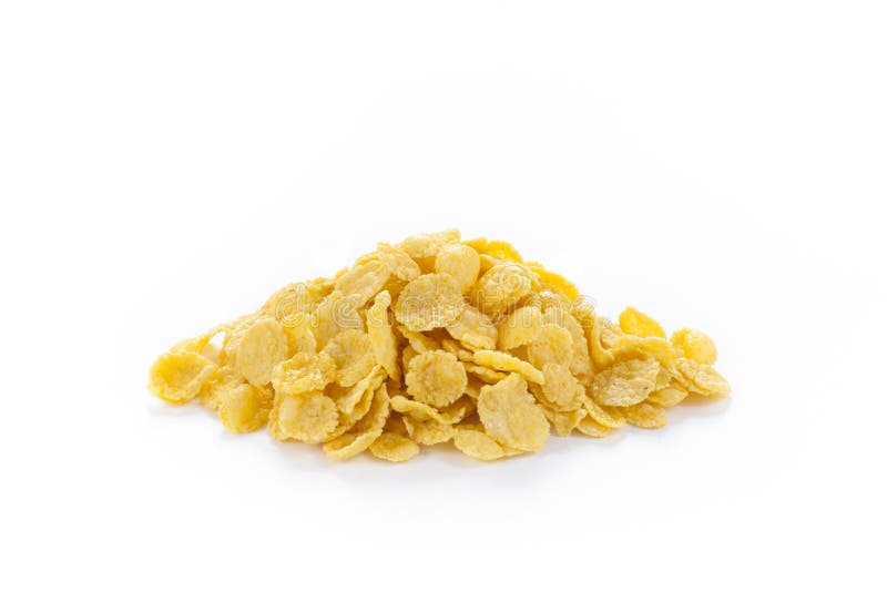 Frame Corn Flakes in the Form Stars in the Bowl Isolated Top View Stock ...