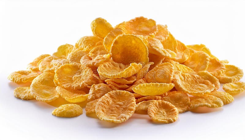 Corn Flakes Isolated on White Background PNG Stock Illustration ...