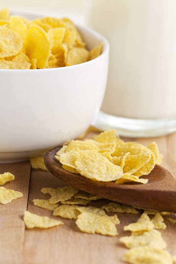 Corn flakes with milk stock photo. Image of lifestyle - 49997842