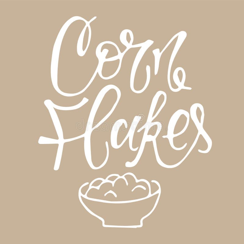 Corn flakes vector. stock vector. Illustration of hand - 164737160