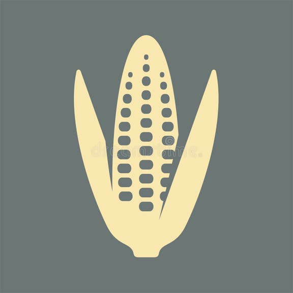 Corn Vegetable Flat Style Simple Vector Illustration Stock Vector ...