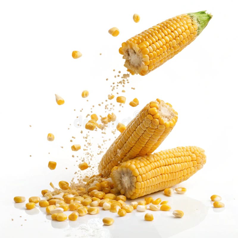 Corn Flips Isolated on White Background Stock Illustration ...