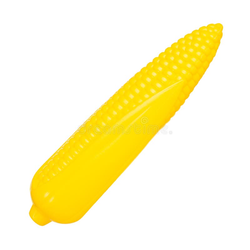 Corn Fruit Plastic Toy Artificial Isolated on White Background Stock ...