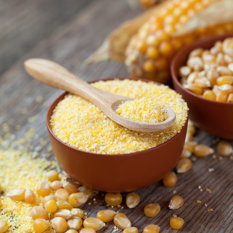 Corn groats stock photo. Image of yellow, grains, ground - 11675524