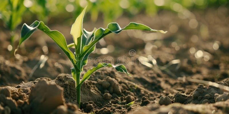 Corn Growth stock image. Image of growth, sunlight, nature - 366429405