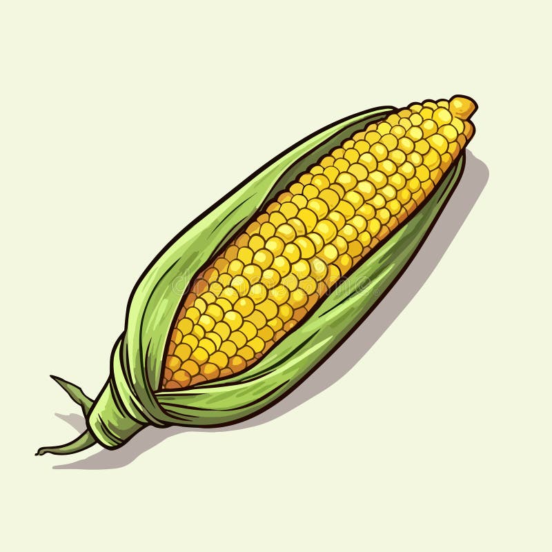 Corn Hand-drawn Illustration. Corn. Vector Doodle Style Cartoon ...
