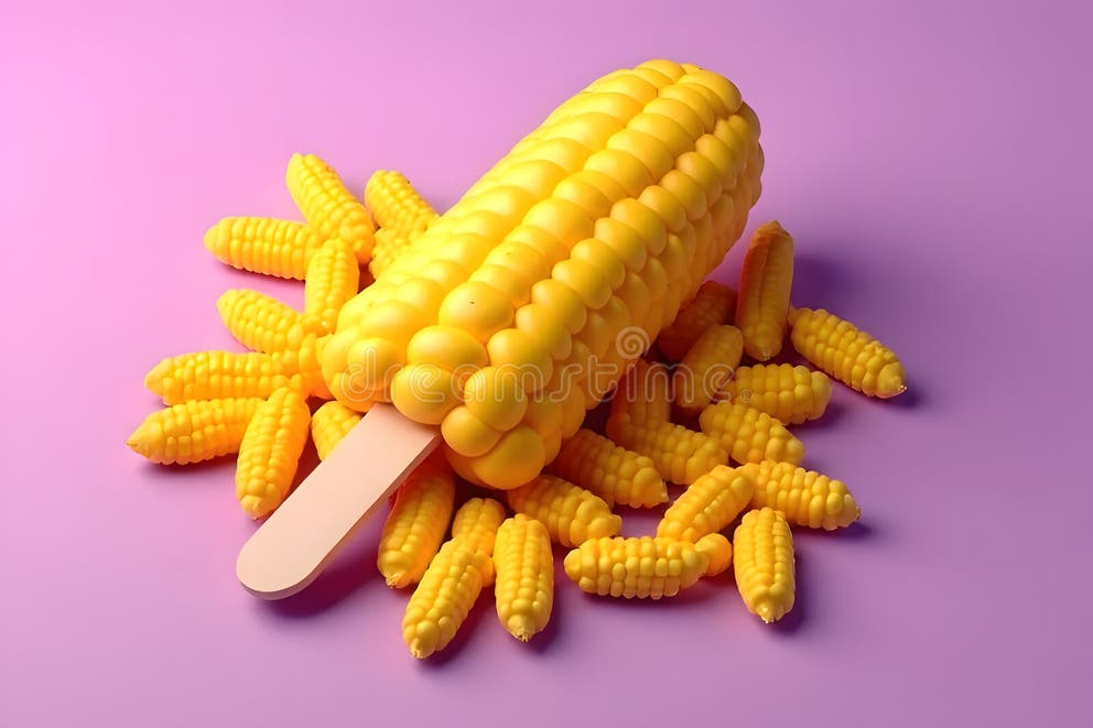Corn Ice Cream with Yellow Corn Around it Stock Photo - Image of fruit ...