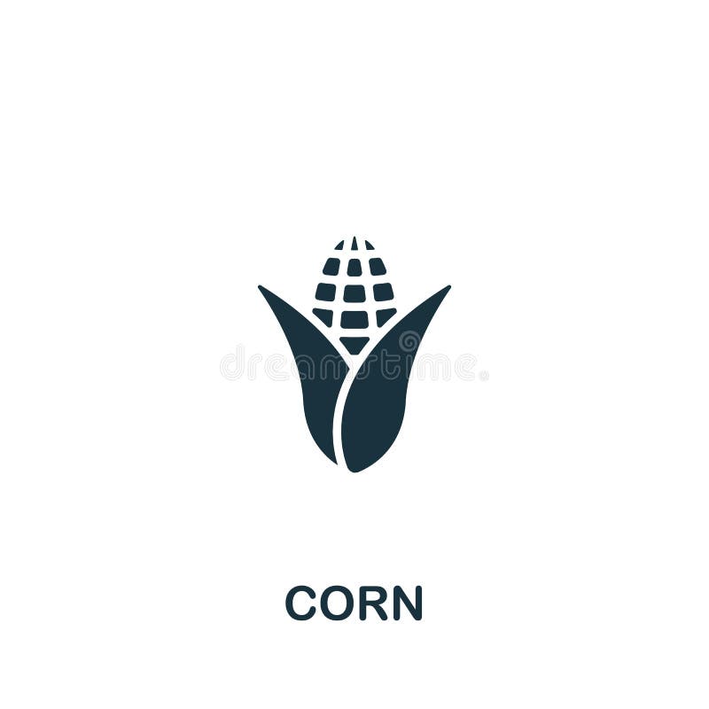 Corn Icon. Monochrome Simple Corn Icon for Templates, Web Design and ...