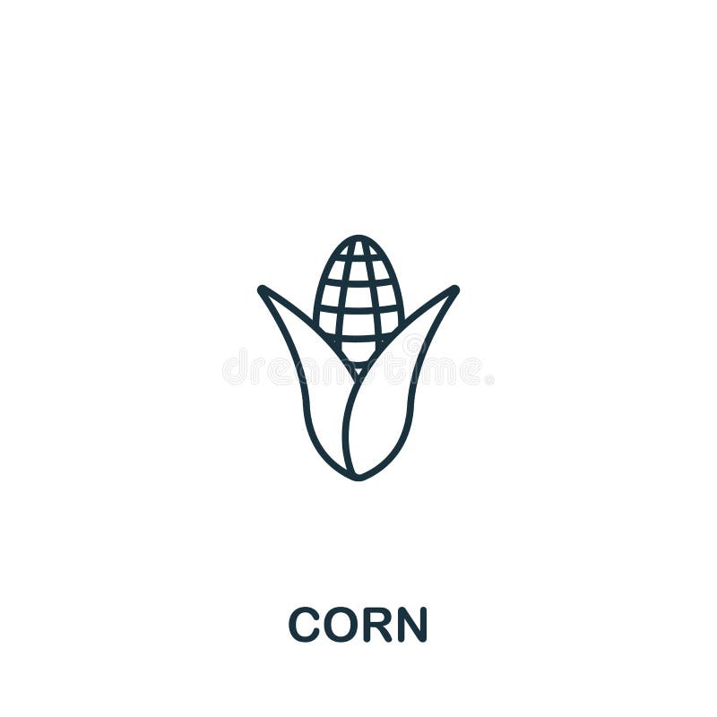 Corn Icon. Monochrome Simple Corn Icon for Templates, Web Design and ...