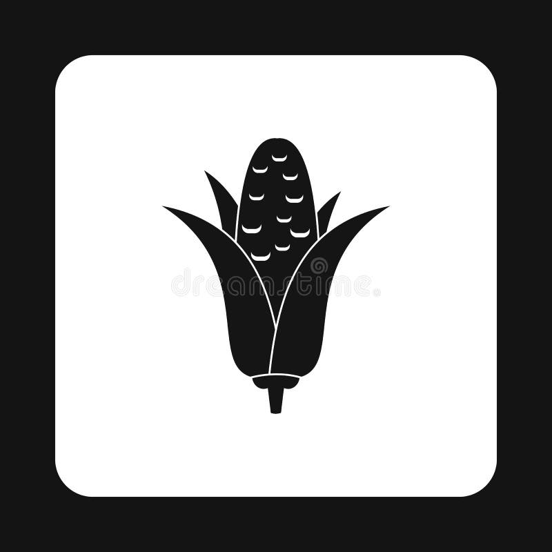 Corn icon, simple style stock vector. Illustration of natural - 83181868