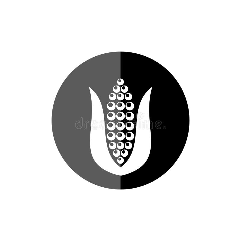 Corn Icon, Corn Icons And Symbols, Color Icon With Long Shadow Stock ...