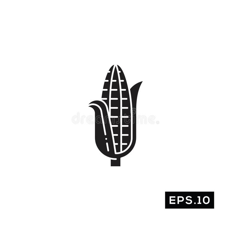 Corn Icon Vector. Corn Symbol Silhouette Vector Stock Vector ...