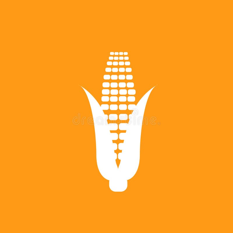 Corn Icon Vector Illustration Stock Vector - Illustration of vegetable ...