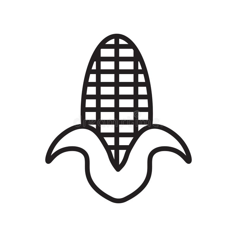 Corn Icon Vector Sign and Symbol Isolated on White Background, Corn ...