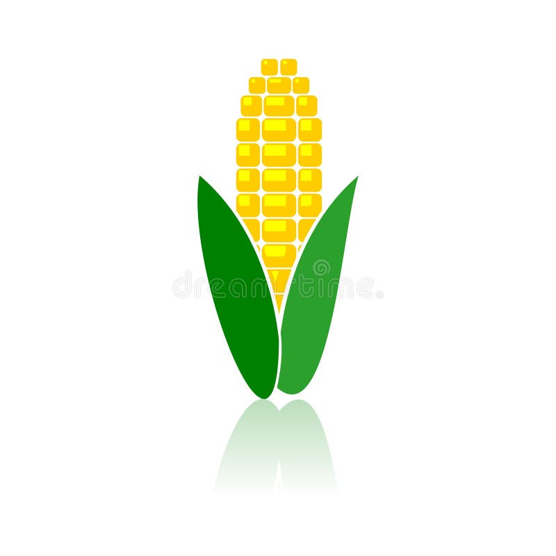 Corn Icon or Symbol Vector Set Stock Vector - Illustration of product ...