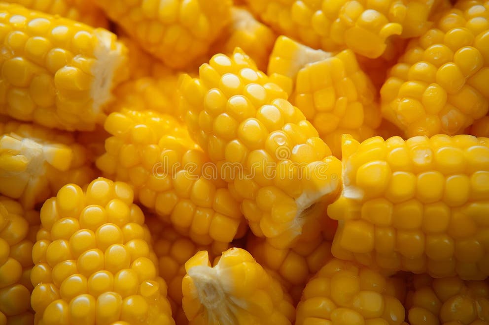 Corn Kernels Closeup Highlighting the Texture Stock Illustration ...
