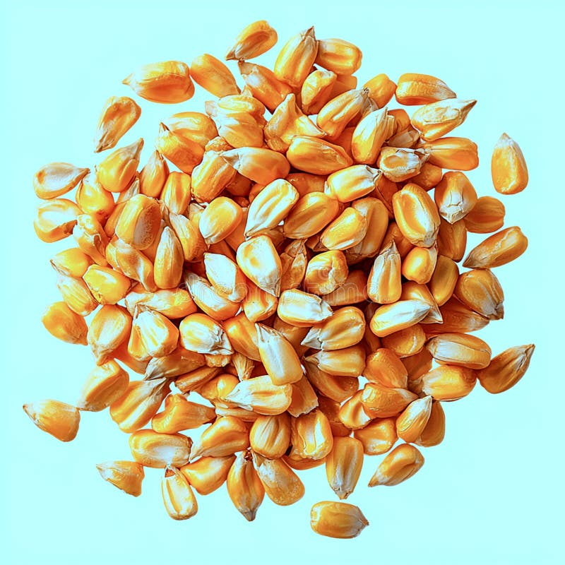 Corn Kernels Maize Seeds Agriculture Grain Food Background Isolated on ...