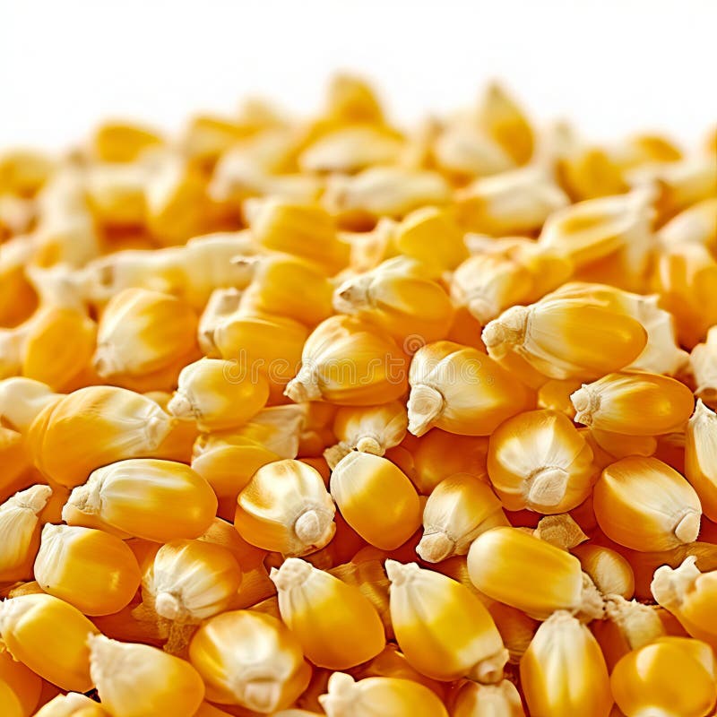 Corn Kernels on Transparent Background in a Close Up Perspecti Stock ...