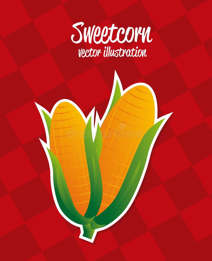 Corn label stock vector. Illustration of grain, organic - 24332358