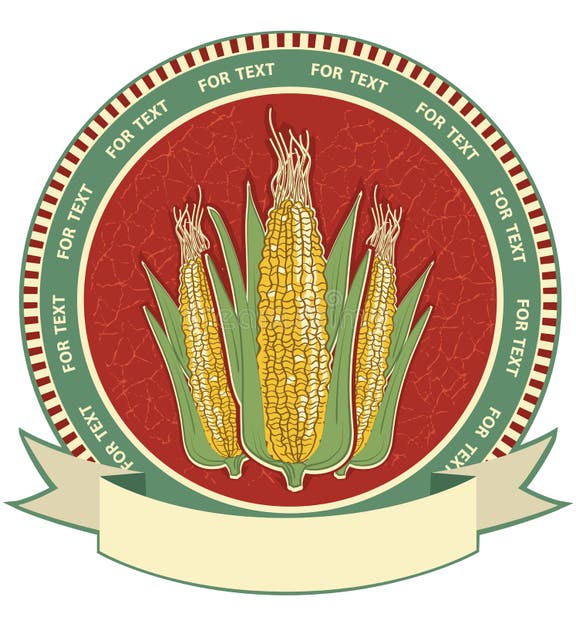 Corn Label.Vector Retro Image Stock Vector - Illustration of plant ...
