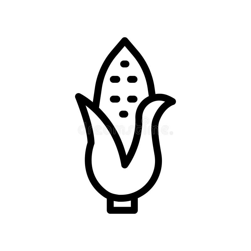 Corn Line Icon Illustration Vector Graphic Stock Vector - Illustration ...