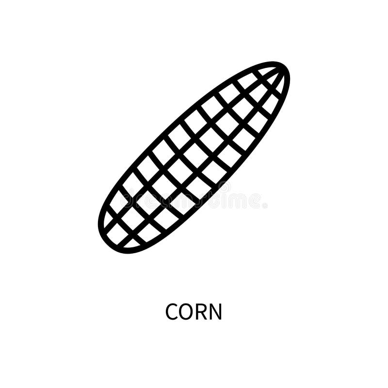 Corn Line Icon in a Simple Style. Vector Sign in a Simple Style ...